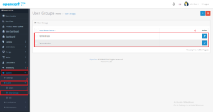 Opencart Admin Dashboard Installation and Operating Manual - RCV Technologies