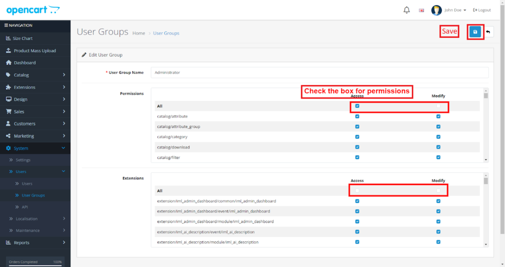 Opencart Admin Dashboard Installation and Operating Manual - RCV ...